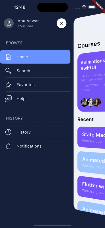 Animated Flutter App with Rive