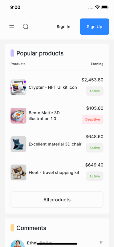 Flutter Responsive Admin/Dashboard UI Template