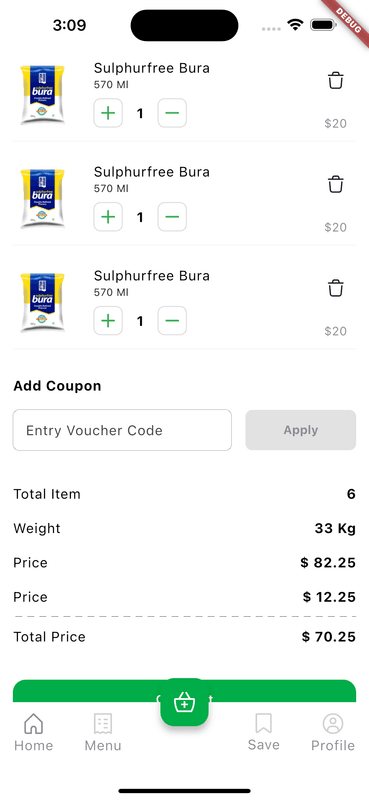 Flutter Grocery Shop App Template