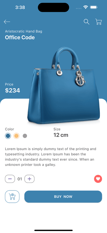 Flutter E-commerce App Products & Details Page Template